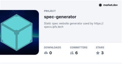 Spec Generator Ecosystem Directory Gitwallet