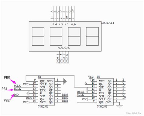 15 Stm32 一篇文章教会你使用75hc595芯片驱动四位数码管74hc595驱动数码管 Csdn博客