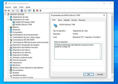Nvidia Geforce 710m Com Erro Código 43 Placas De Vídeo Clube Do