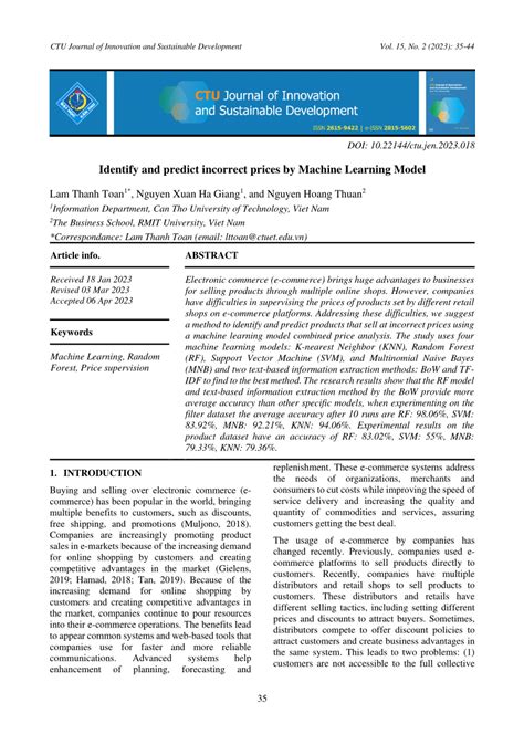 Pdf Identify And Predict Incorrect Prices By Machine Learning Model