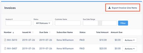 Finding Invoices Filtering Sorting Advanced Billing