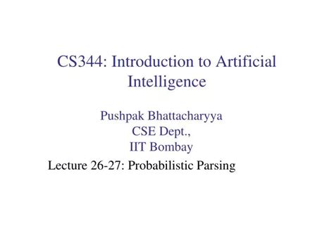 PPT CS Introduction To Artificial Intelligence PowerPoint Presentation ID