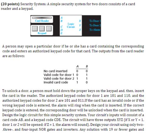 solved 20 points security system a simple security system