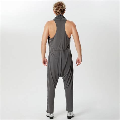 Incerun Mens Solid Color Stacked Collar Sleeveless Back Zipper