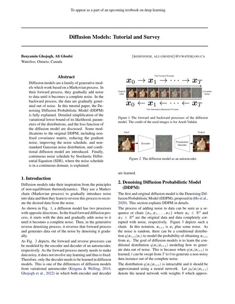 Pdf Diffusion Models Tutorial And Survey