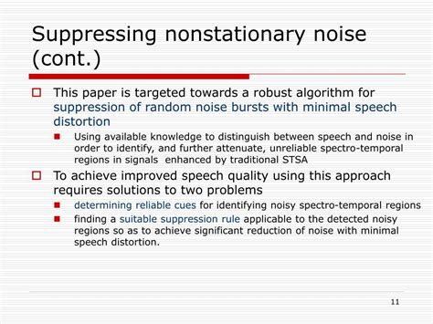 Ppt Speech Enhancement In Nonstationary Noise Environments Using Noise Properties Powerpoint