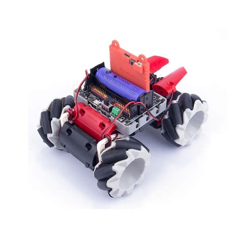 Maroon Kittenbot Microbit Diy 4wd Programmble Appstick Control Smart Rc Robot Car With Omni