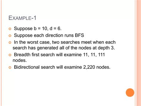 Example Of Iterative Deepening Search And Bidirectional Search Pptx