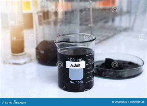 Asphalt In Container Laboratory Quality Testing Concepts Stock Image