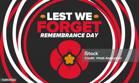 현충일 우리가 잊어버리지 않도록 해야 합니다 기억 양귀비 양귀비 날 현충일은 영연방 회원국에서 근무 중 사망 한 군대 구성원을 기리기 위해 준수되었습니다 빨간 양귀비 벡터