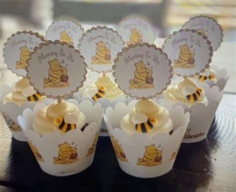 Classic Winnie The Pooh Cupcake Wraps Winnie The Pooh Gender Reveal Cupcakes Winnie The Pooh
