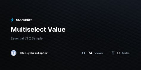 Multiselect Value StackBlitz