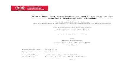Pdf Black Box Test Case Selection And Prioritization For €¦ · Test Cases For Individual