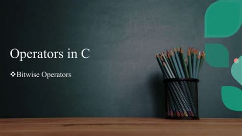 Bitwise Operators Pptx Programming Languages Computing