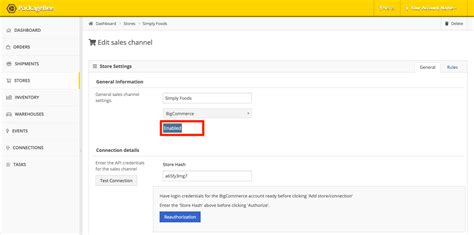 Disable A Store PackageBee