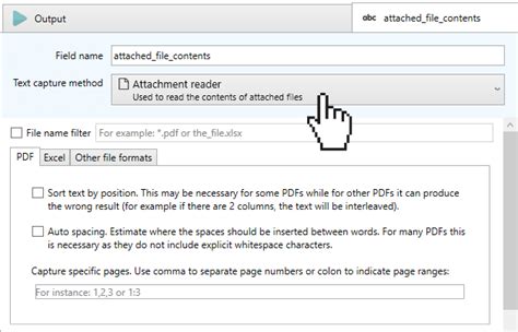 parsing text from attached files email parser software