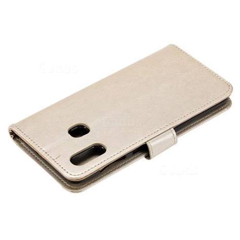 Embossing Owl Couple Flower Leather Wallet Case For Samsung Galaxy A Golden Galaxy A