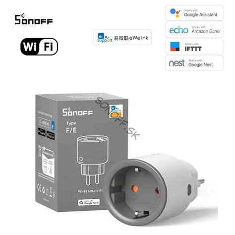 sonoff sk Inteligentné zásuvky WiFi zásuvka Sonoff S60 TPF EU s meraním spotreby