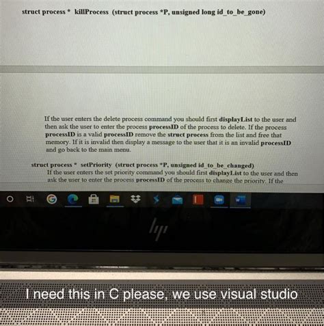 Solved Struct Process Killprocess Struct Process P