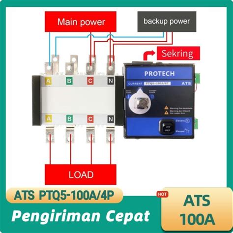 Jual Ats Automatic Transfer Switch Pln Genset 100a 4p Ats Cos Motorized Shopee Indonesia