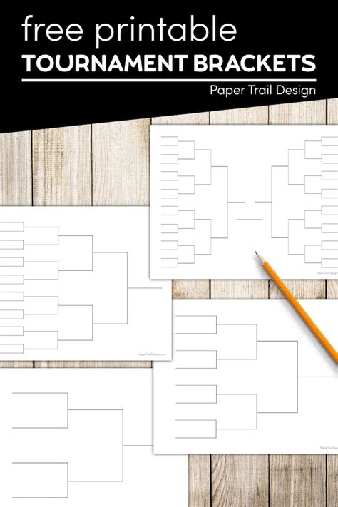 Tournament Bracket Templates Single Elimination Paper Trail Design