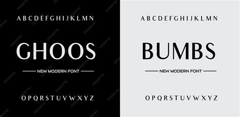 Ghoos Bumbs Conjunto De Letras De Fontes Mínimas De Luxo Tipo De Vetor