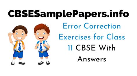 Error Correction Exercises For Class 11 Cbse With Answers Cbse Sample