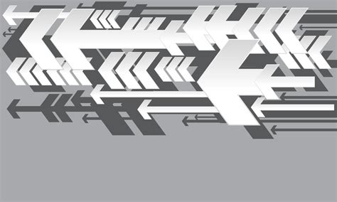 abstract white paper cut black arrow geometric direction overlap on