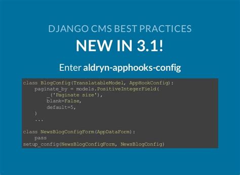 Django Cms Best Practices
