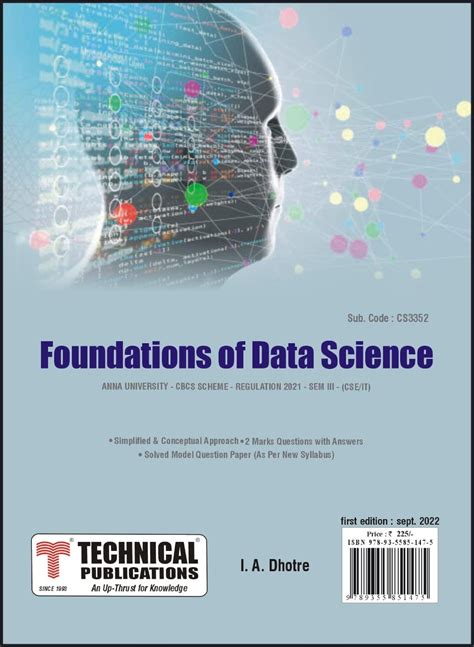 Foundations Of Data Science For Be Anna University R21cbcs Iii Cse It Cs3352