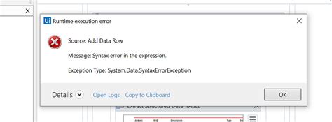 Need To Fix Syntax Error In Datarow Academy Feedback UiPath Community Forum