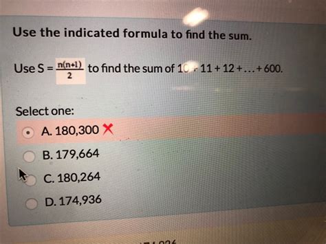 Solved Use The Indicated Formula To Find The Sum Use S Nn Chegg Com