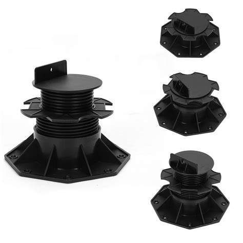 Plot Terrasse Bois Ou Composite Noir Plot Terrasse Pour Dalle Réglable 60 140 Mm 10x Leroy Merlin