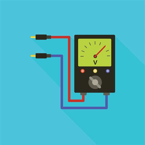 Volt Meter Icon Flat Style 14191966 Vector Art At Vecteezy
