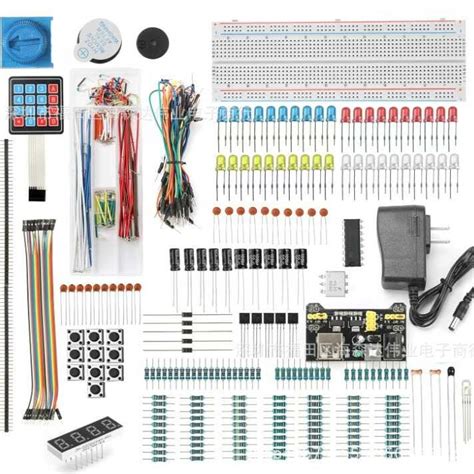398pcs based on uno r3 electronic starter kit compatible with arduino