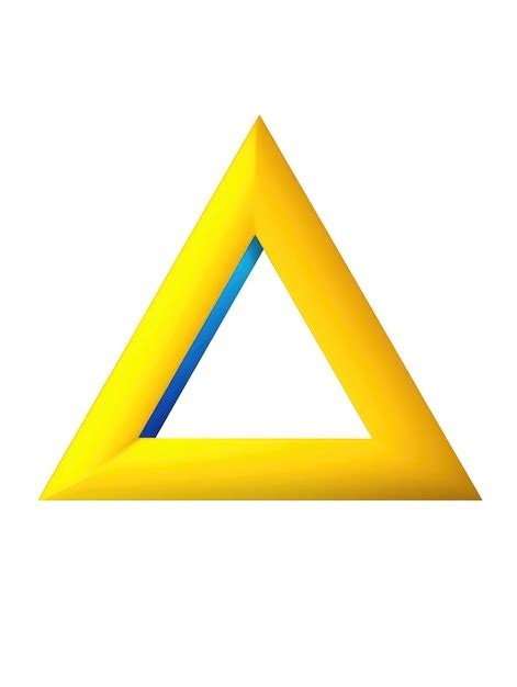 premium photo create a simple 2d yellow triangle on a white back