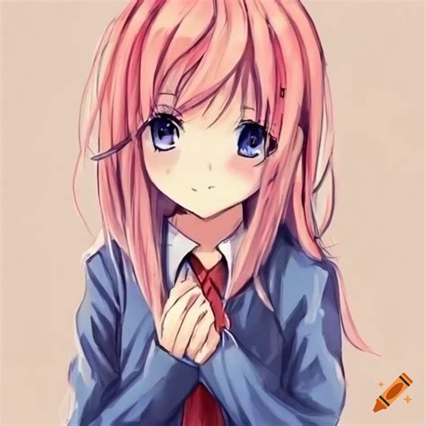 Shy Anime Character Drawing On Craiyon