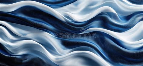 Abstract Waves In Blue And White Colors Flowing Textures Creating A Sense Of Movement And Depth