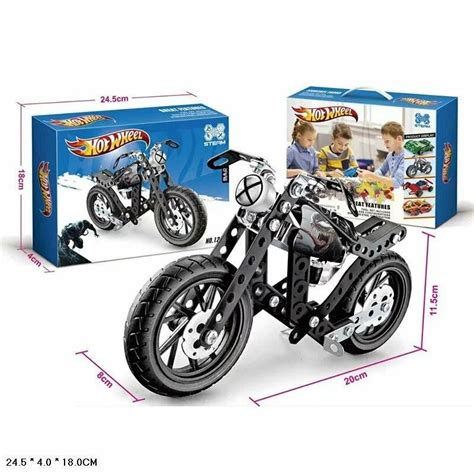 Конструктор Hot Wheel / Металлический конструктор Мотоцикл Хот Вилс ...