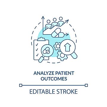 Analyze Findings Turquoise Concept Icon Variation Icon Drawing Vector Variation Icon Drawing