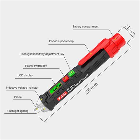 Non Contact Sensor Tester Alarm Pen Digital Intelligent Ac Voltage Detector Aneng Multimeter