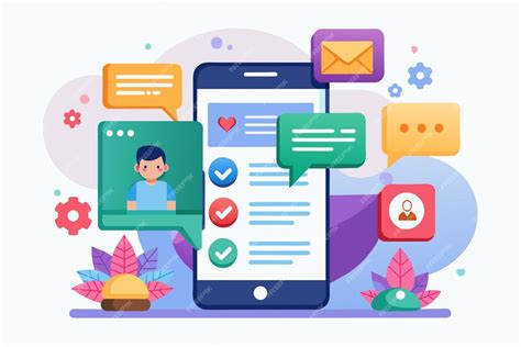 A Smartphone Displays Various Chat Bubbles Highlighting User Interactions And Messaging Features