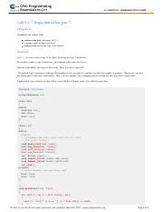 CPA Lab 5 3 7 Part 7 Pdf CPA Programming Essentials In C C INSTITUTE PROGRAM YOUR FUTURE