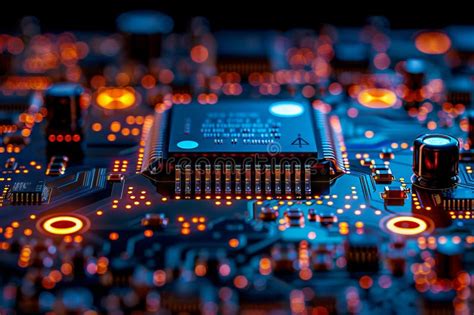 A Close Up Of An Electronic Circuit Board Stock Image Image Of Motherboard Memory 318570199