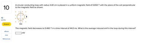 Solved A Circular Conducting Loop With Radius 440cm ﻿is