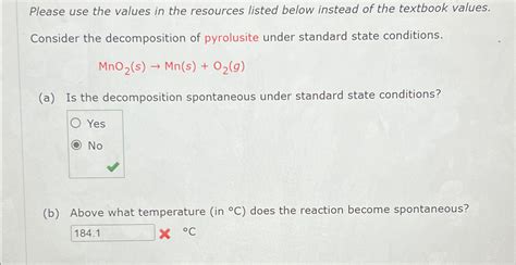 solved please use the values in the resources listed below