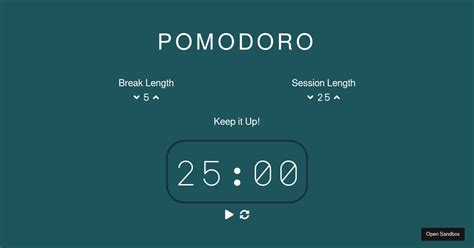 Pomodoro Codesandbox