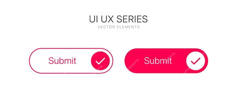 Premium Vector Submit Buttons For Ui Ux Mobile App Hand Click Approve Sign True Symbol