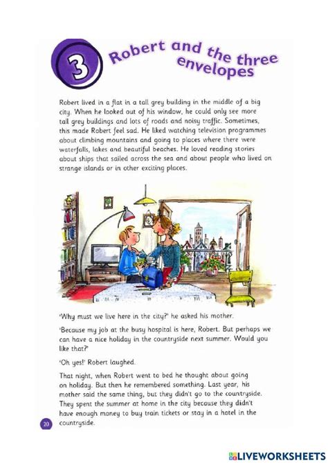 Reading Comprehension Online Worksheet For A2 You Can Do The Exercises