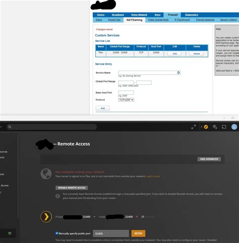 plex remote access error r plex
